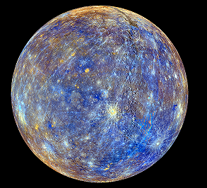 Mercurius bevat sporen van geologische activiteit en op schaduwrijke ...